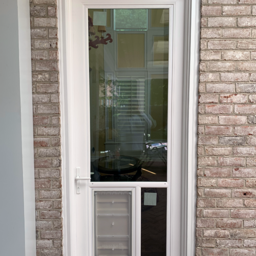 French Doors with Built-In Dog Door | Custom & Secure