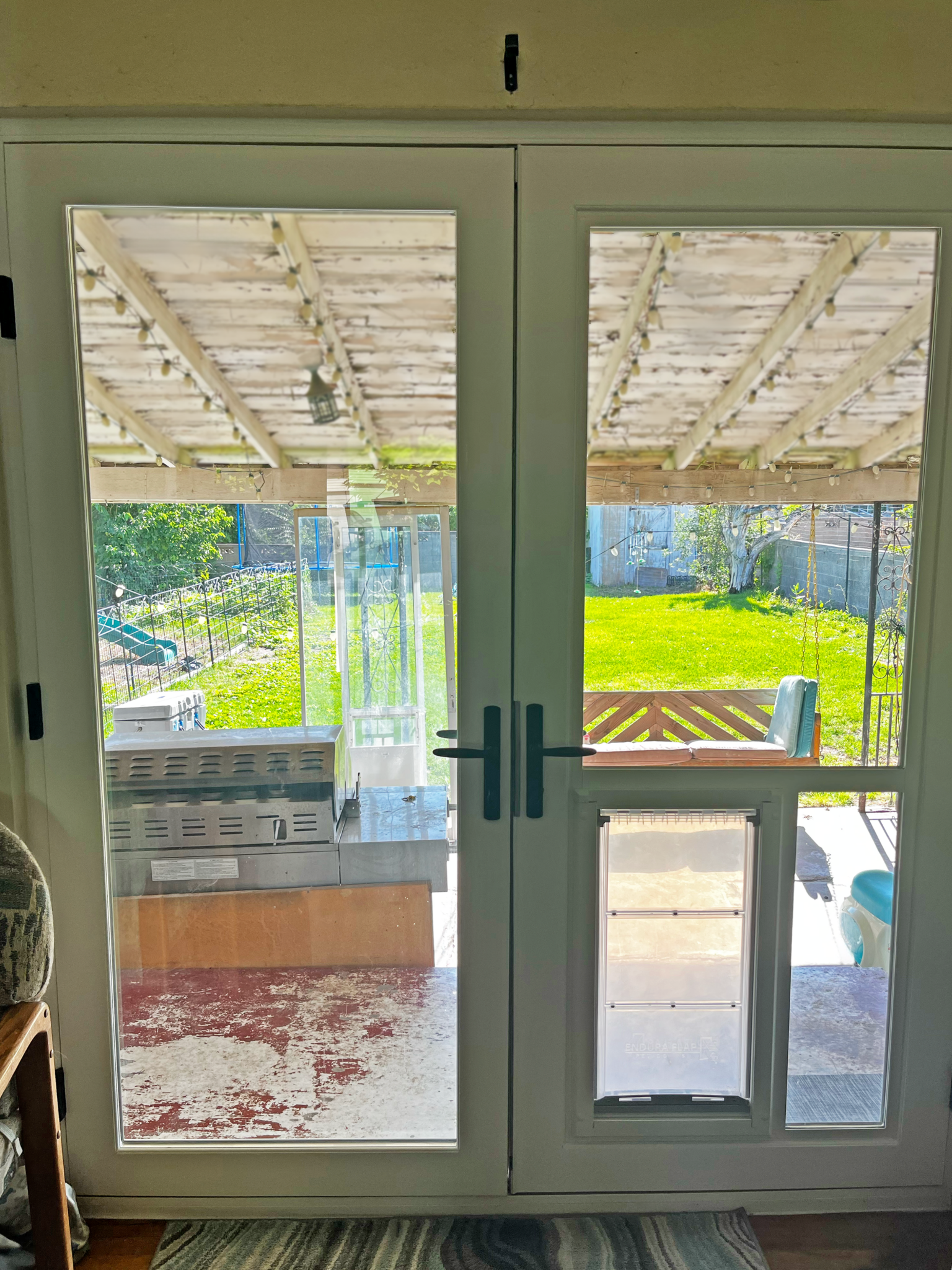 French Doors with Built-In Dog Door | Custom & Secure