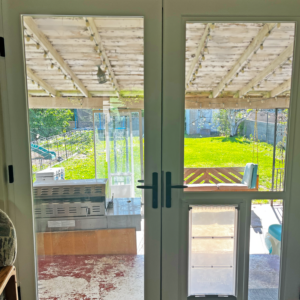 French Doors with Built-In Dog Door | Custom & Secure